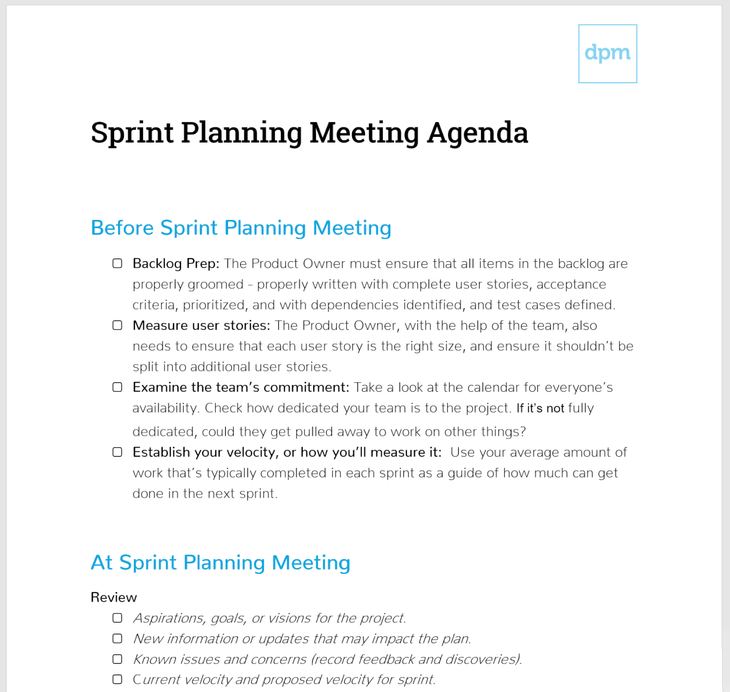How To Run An Agile Sprint Planning Meeting Agenda How To Run An Agile Sprint Planning Meeting Agenda